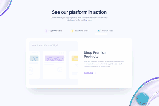 Timed Auto Rotating Tabs Webflow Cloneable