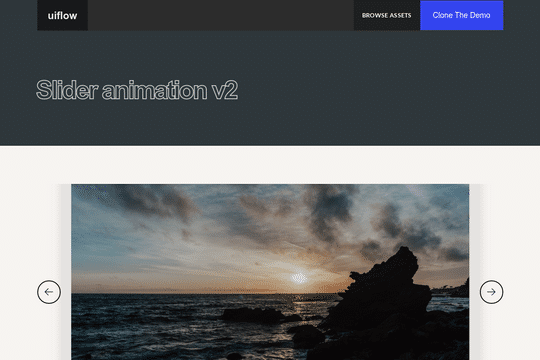 Slider Animation Transition Webflow Cloneable