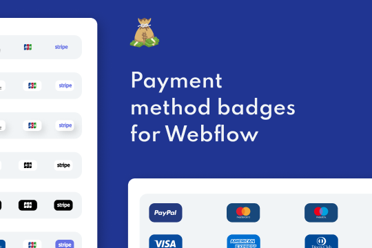 Payment Method Badges Webflow Cloneable