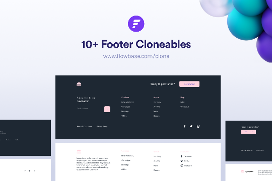 10+ Footer Designs Webflow Cloneable