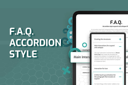 Expanding FAQ Accordion Interaction Webflow Cloneable