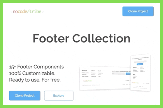 Footer Design Collection Webflow Cloneable