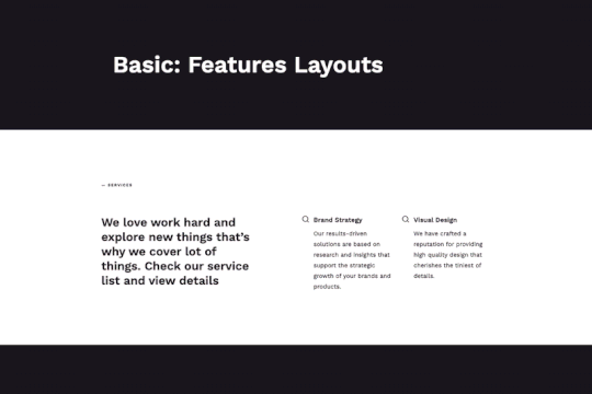 Features Layout Designs Webflow Cloneable