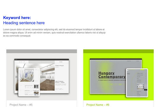Cards with Full Page Transition Effects Webflow Cloneable