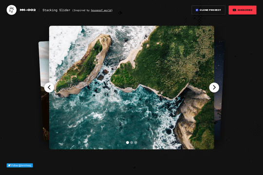Stacking Slider Effect Webflow Cloneable