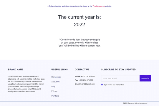 Current Year JS Webflow Cloneable