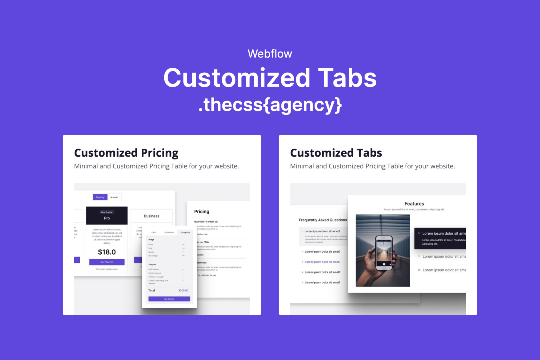 Customized Pricing Tabs Webflow Cloneable