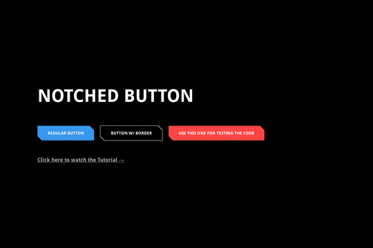 Notched Button Design Webflow Cloneable