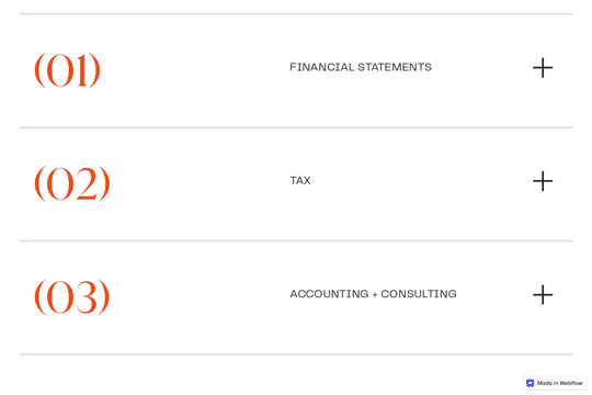 Interactive Accordion Design Webflow Cloneable