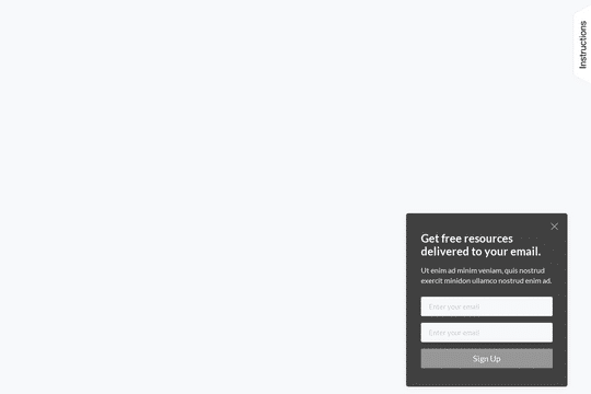 Opt In Corner Pop Up Modal Webflow Cloneable