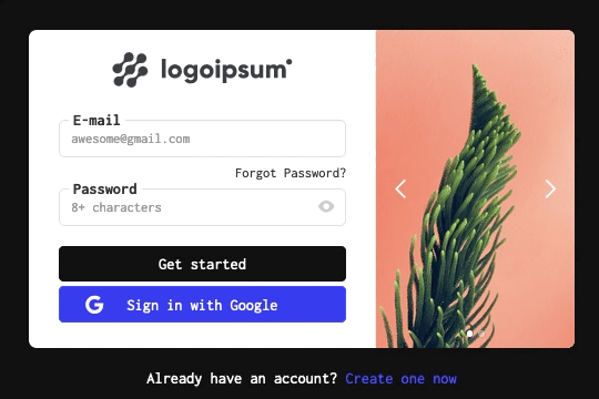 Minimal Authentication Form Webflow Cloneable