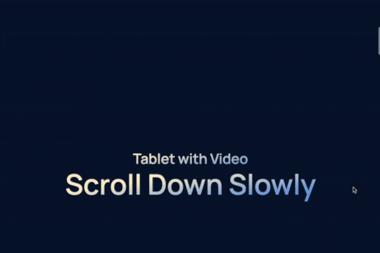 3D Tablet Scroll Animation Webflow Cloneable