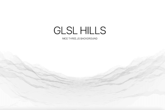 Three.js Background Hills Animation Webflow Cloneable