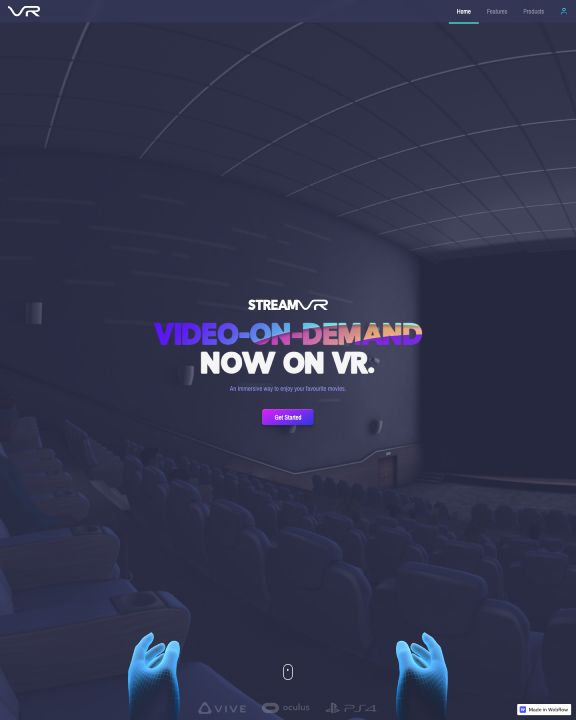 Virtual Reality Company Webflow Template SVR | FlowRadar