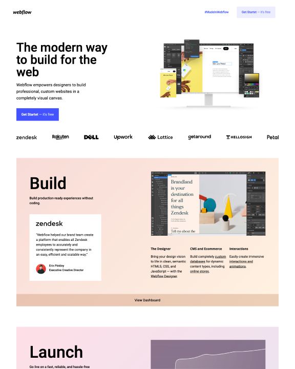 Web Design Tool Webflow Template Webflow Rebuild 2020 | FlowRadar
