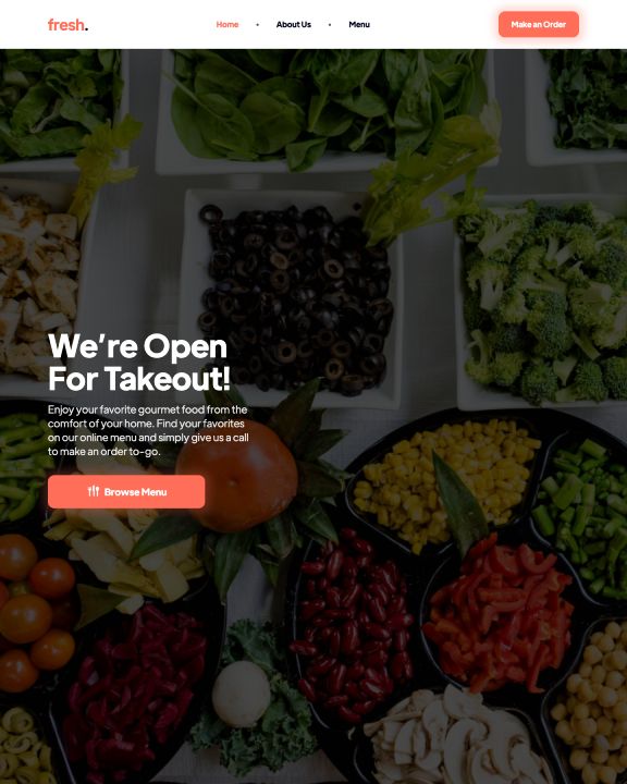 Takeout Restaurant Webflow Template Fresh | FlowRadar