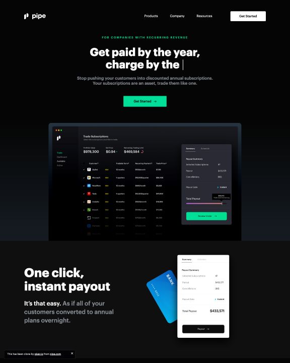 Financial SaaS Webflow Template Pipe Rebuild | FlowRadar