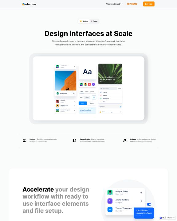 UI SaaS Webflow Template Atomize | FlowRadar
