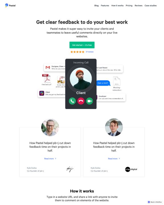 Customer Feedback Webflow Template Pastel Rebuild | FlowRadar