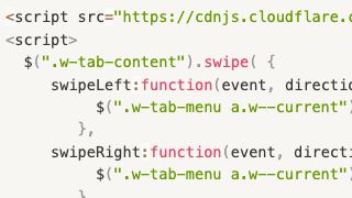 Swipe Webflow Tabs - Webflow Custom Code Snippets