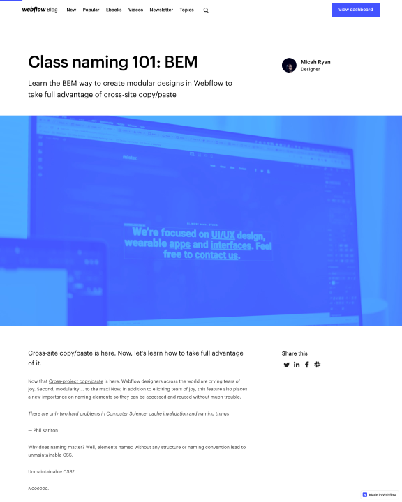 BEM + Webflow Integrations Tutorials