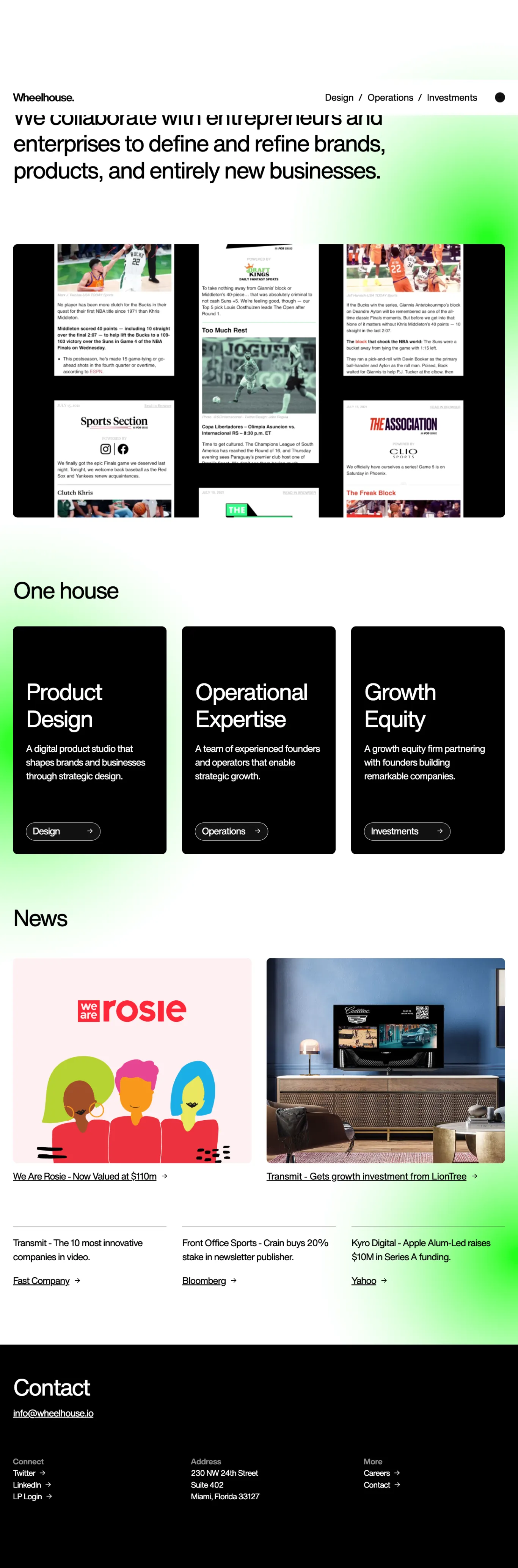 Venture Capital Webflow Site Inspiration - Wheelhouse.io