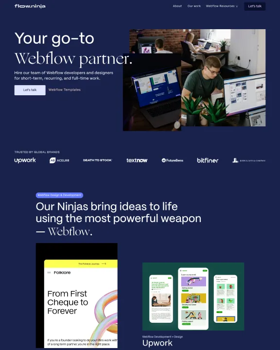 Webflow Design Agency Webflow Site Inspiration - Flow.ninja