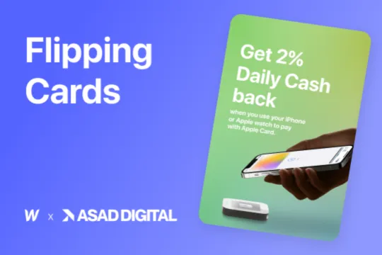 Flipping Cards Interaction Webflow Cloneable