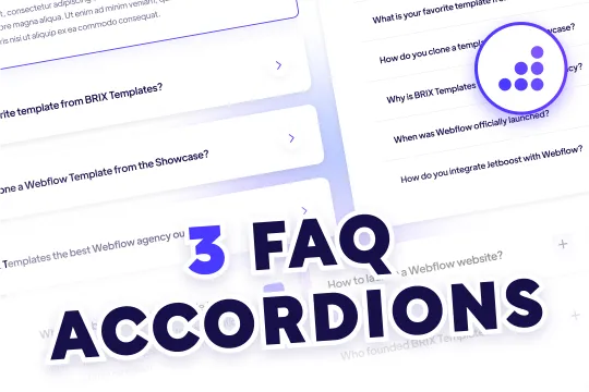Tab FAQ Accordions Webflow Cloneable