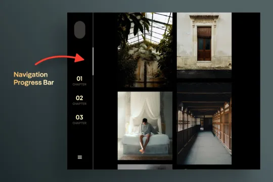 Vertical Navbar with Scroll Progress Webflow Cloneable