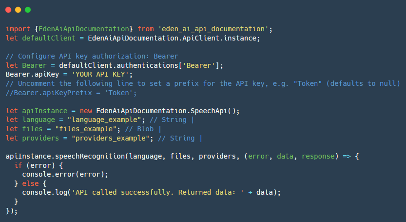 How to use Speech-to-Text (STT) with JavaScript?