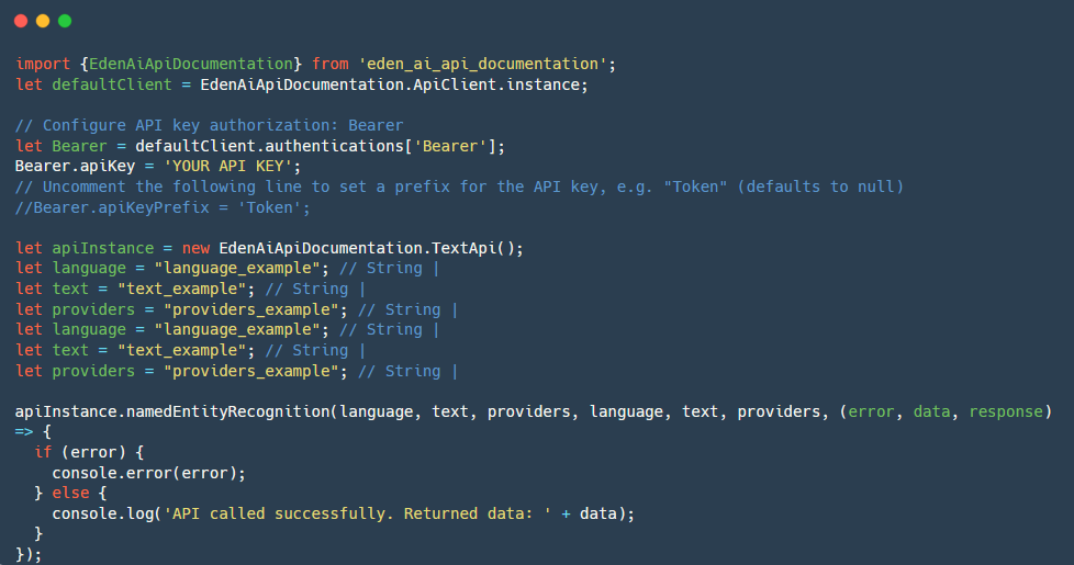 How to do Named Entity Recognition (NER) with JavaScript?