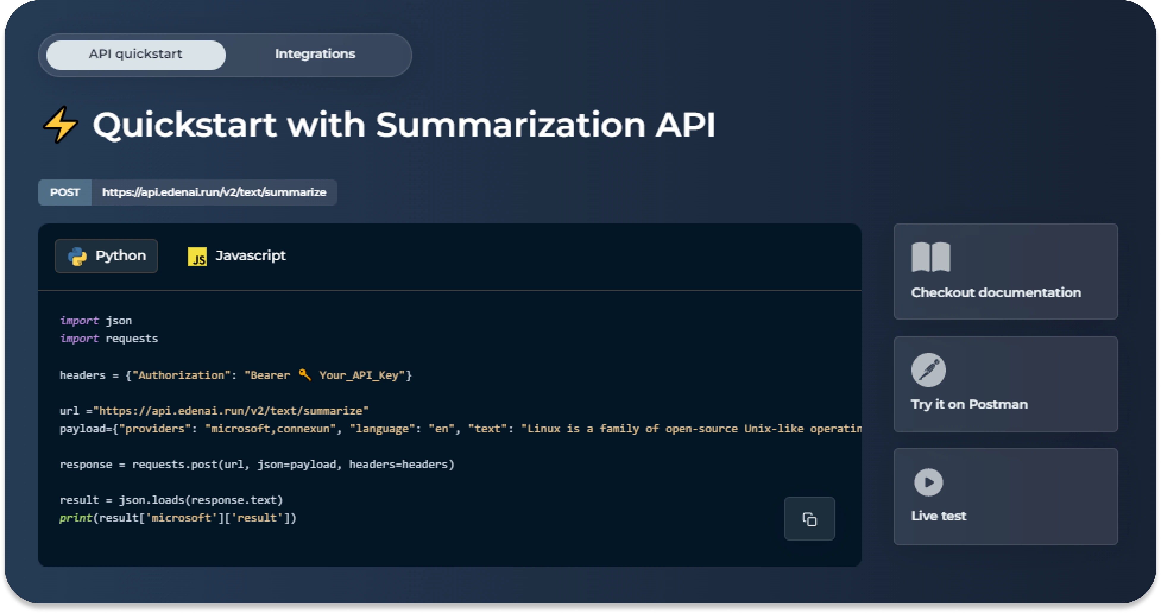 How to summarize text with AI? | Eden AI