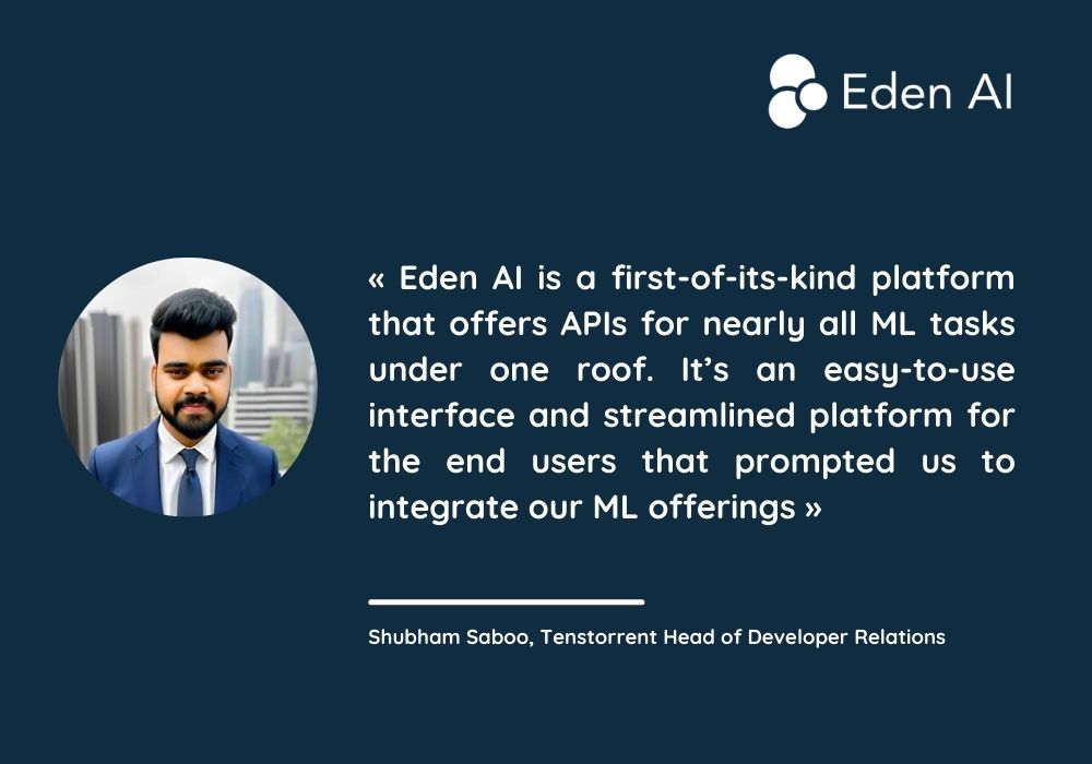 Tenstorrent NLP Solution available on Eden AI
