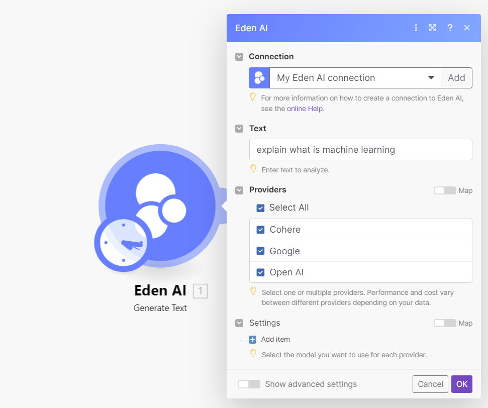 How to build a Telegram bot messaging automation using Make? | Eden AI