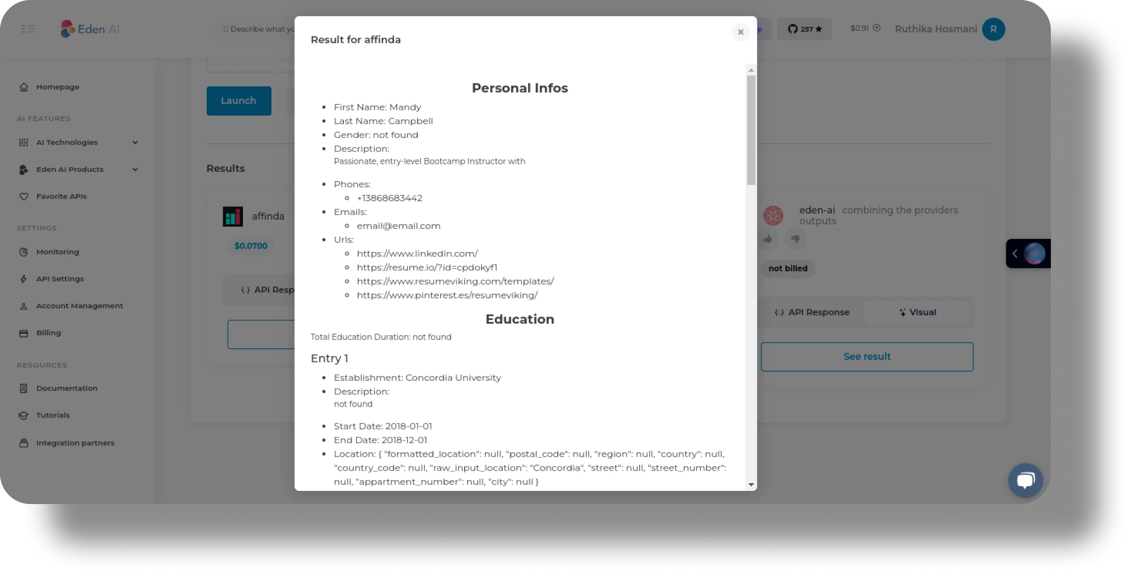 How to extract data from a resume/CV | Eden AI