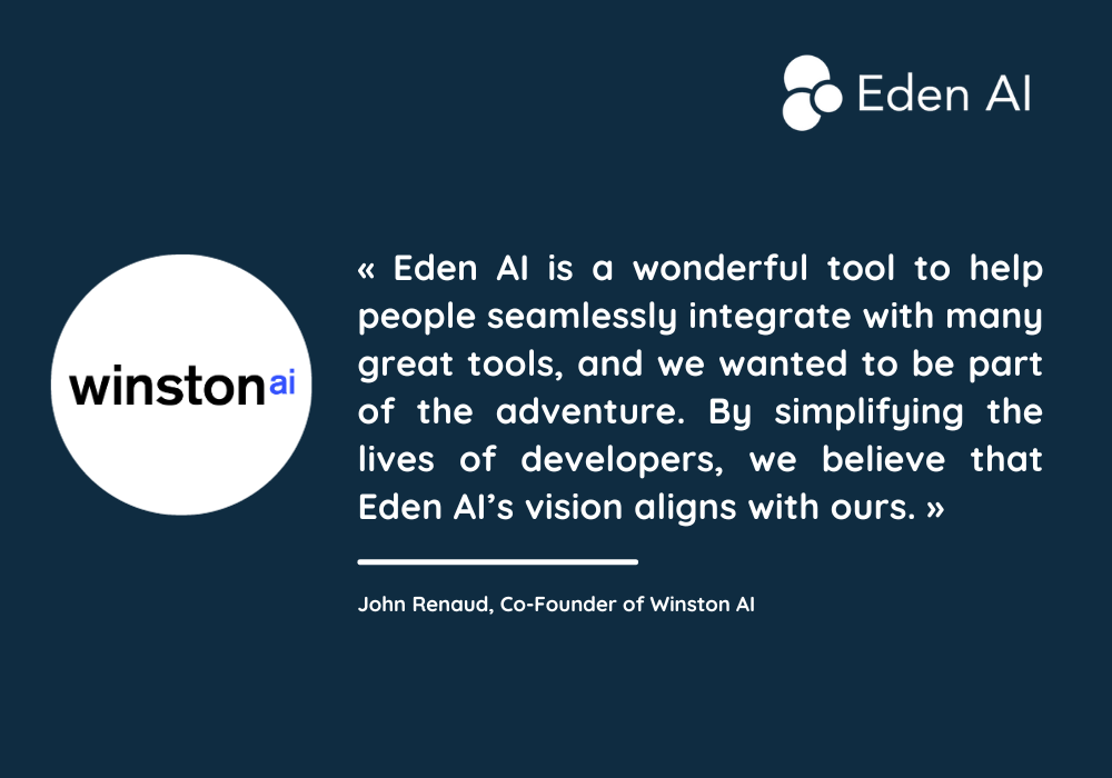 Winston AI AI Content Detection API available | Eden AI