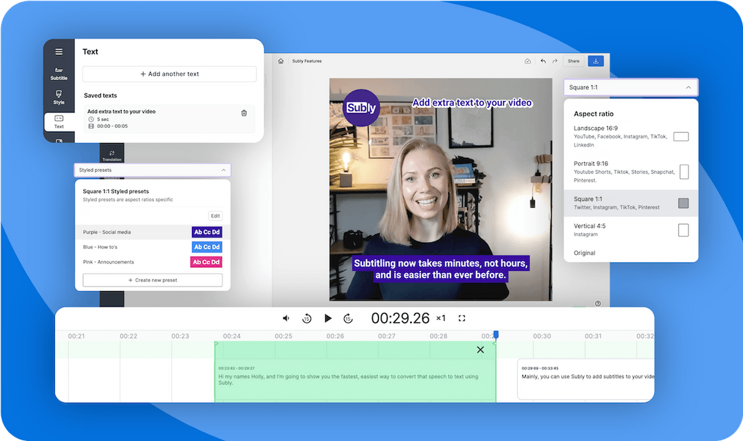 Subly: Accessibility, Subtitles, Captions (CC), Translation, Audio ...