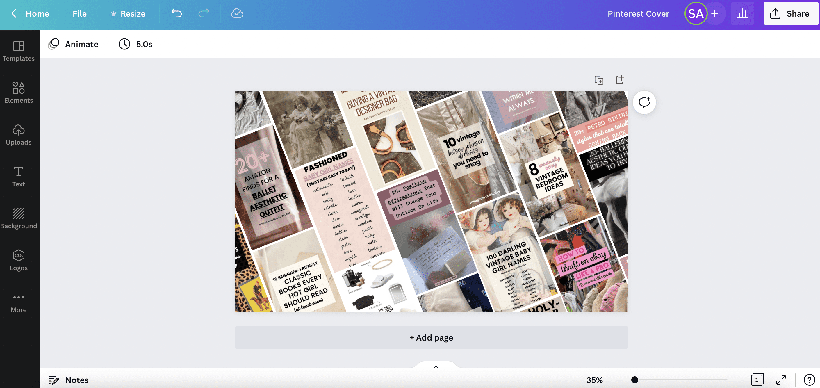 Make Your Own Pinterest Cover Photo Collage Using This GENIUS Canva Hack