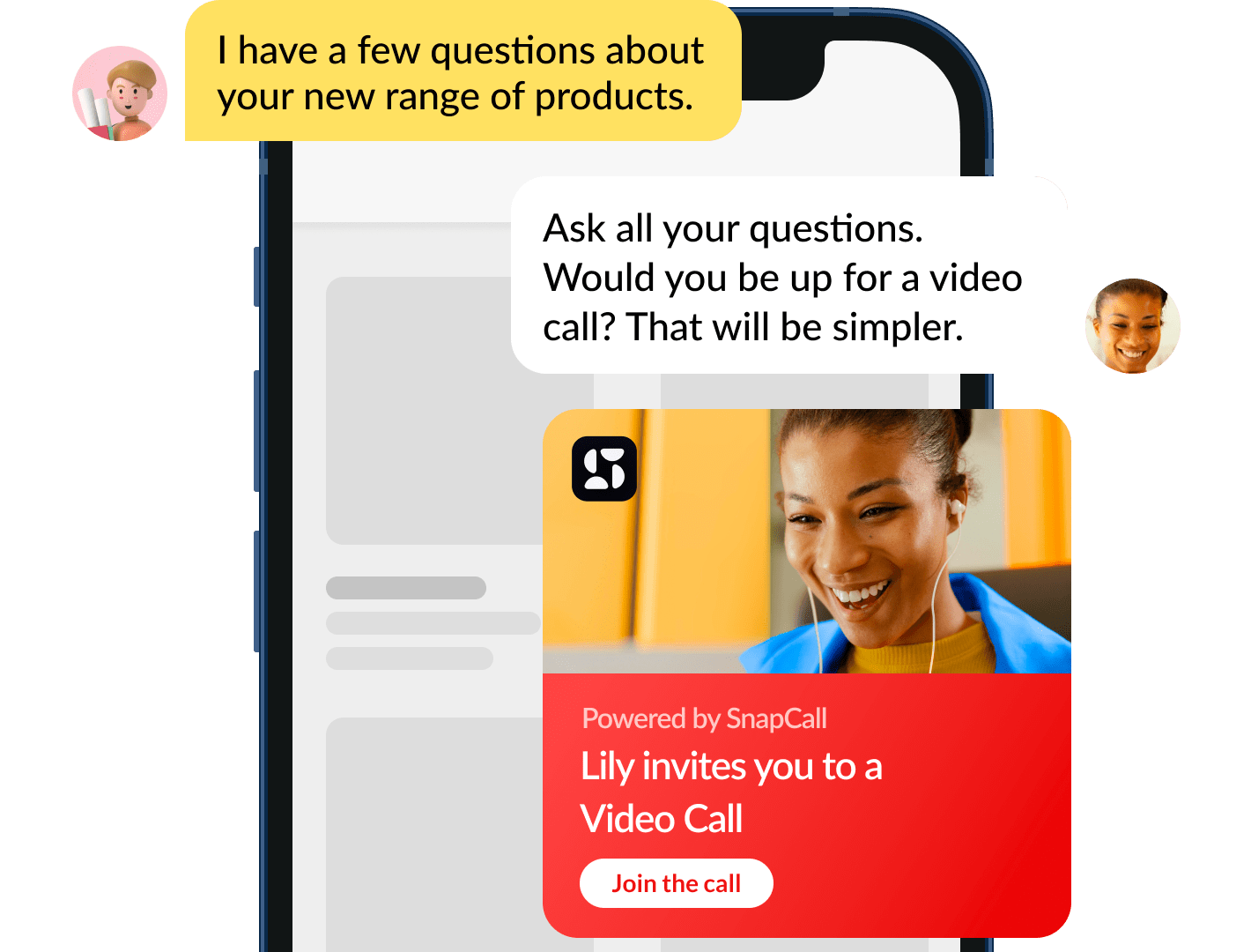 LiveChat Video Integration inside the Chat · SnapCall