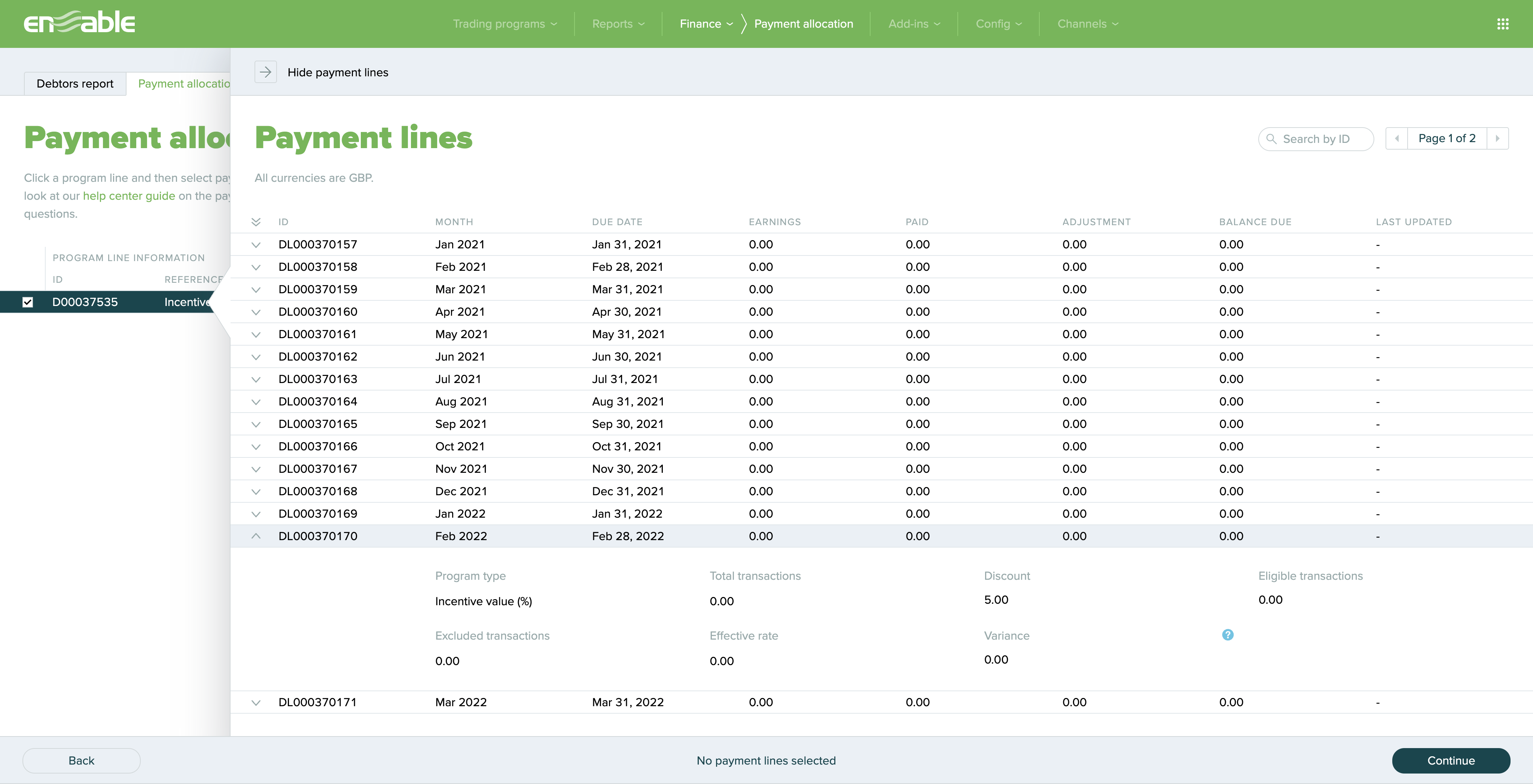 Record more flexibly with early cash allocation and claim points ...