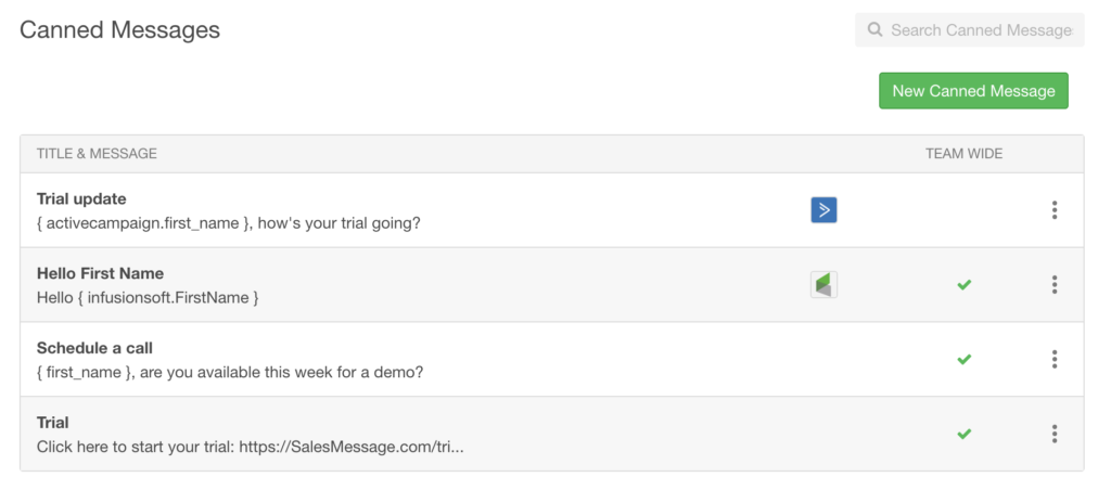 New Feature! Pre-Write Text Messages with Canned Messages (Responses)