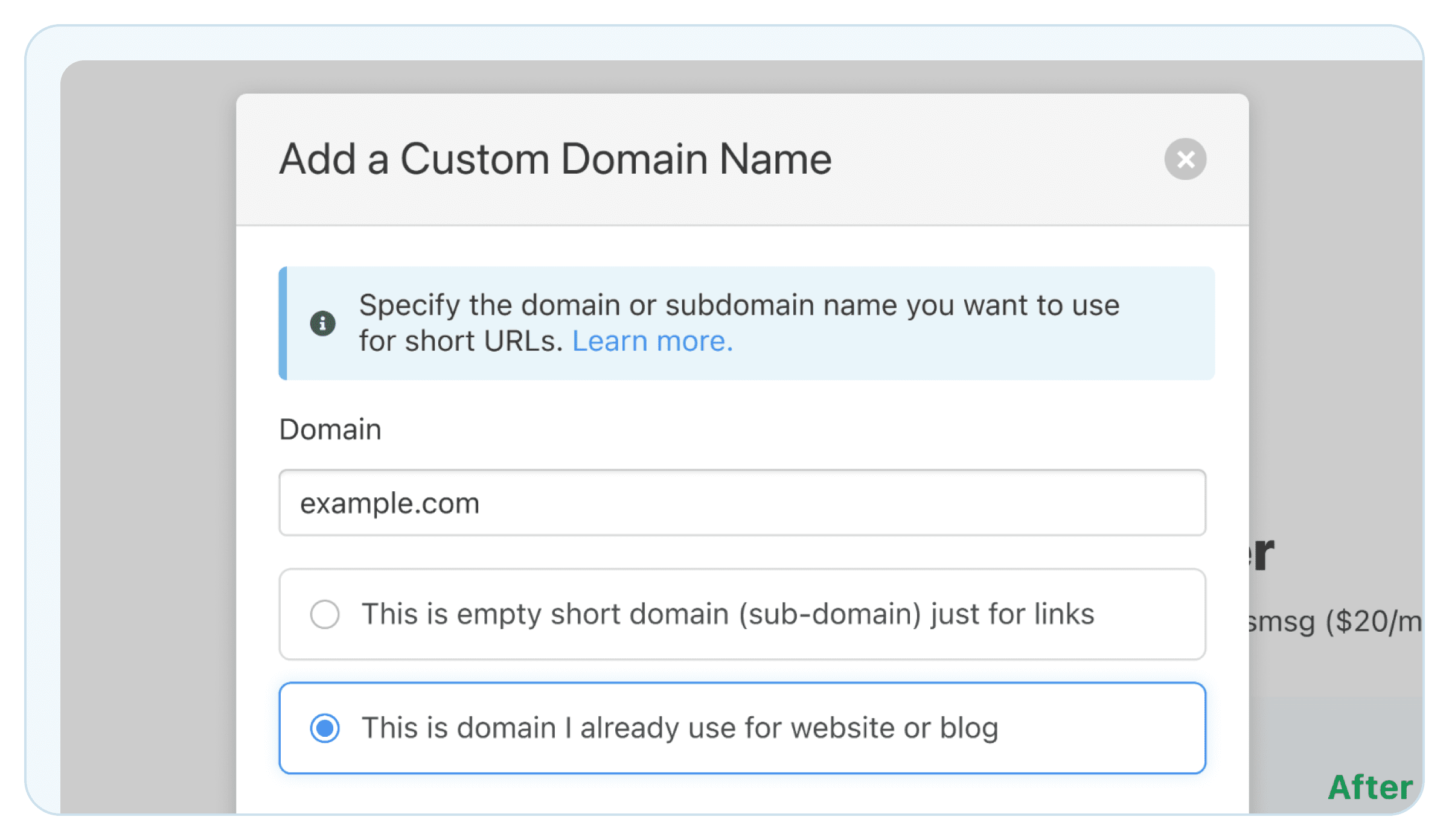 NEW! Custom Short URLs