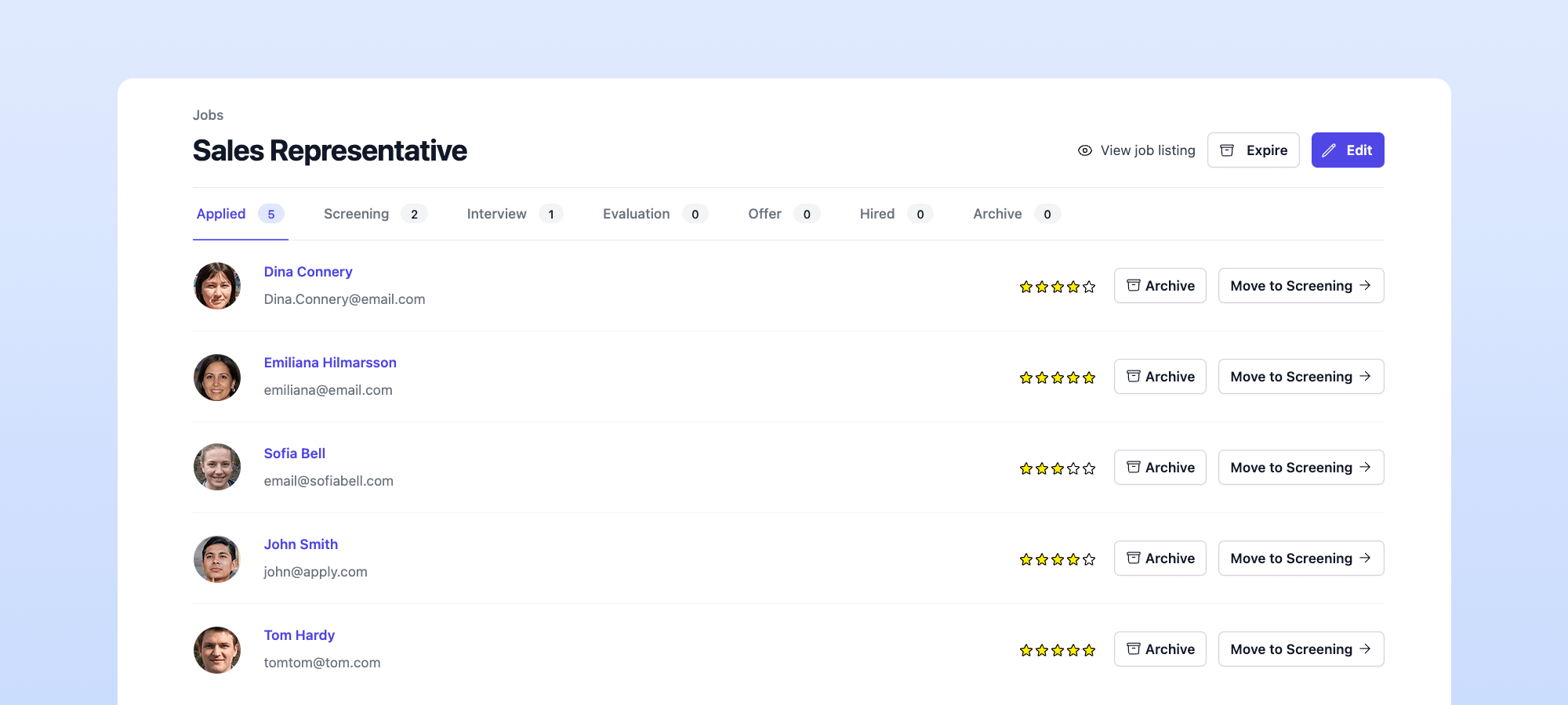 Free Applicant Tracking System & Recruiting Software