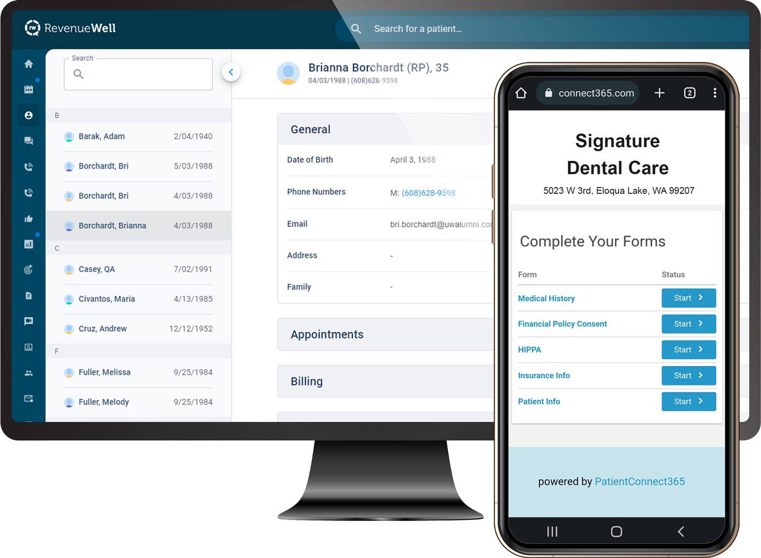 Dentrix + RevenueWell Integration