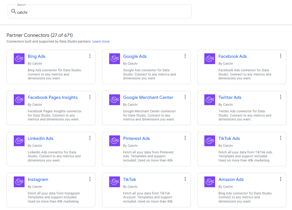 Create a data source for Google Data Studio