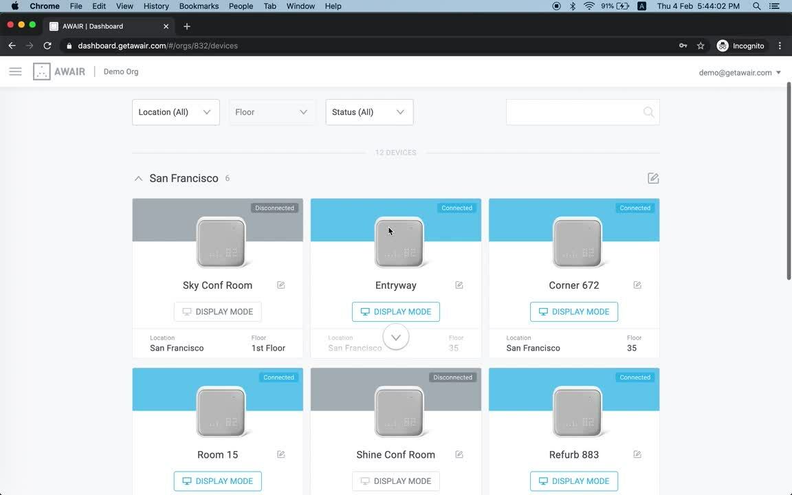 Share the Air (Quality): Introducing Display Mode