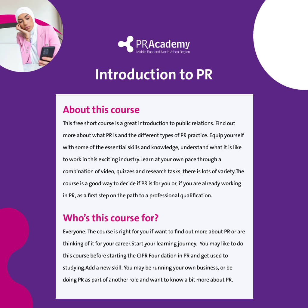 PR academy - courses - Public Relations
