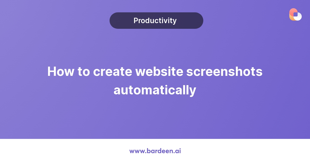 How to create website screenshots automatically