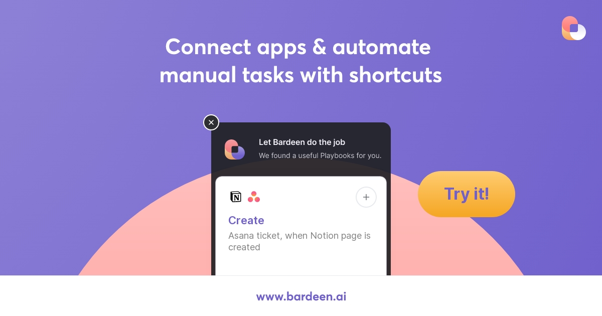 Sync Notion Database to Asana Tasks Instantly | Bardeen Workflow